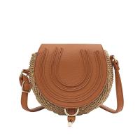 China Women's PU Leather Crossbody Straw Bag for Daily Life Essential Handbag for sale
