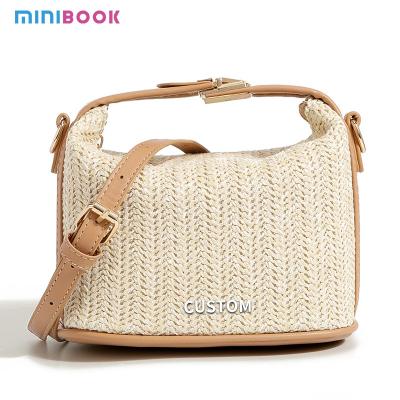 China Handwoven Rattan Shoulder Bag Crossbody Clutch for Women Daily Use 25cm for sale