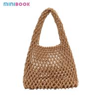 China Woven Beach Fishing Net Handbag Shoulder Bag Mix Models Low MOQ Custom Logo for sale