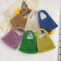 China Woven Beach Fishing Net Handbag Shoulder Bag Mix Models Low MOQ Custom Logo for sale