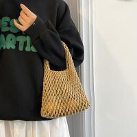China Woven Beach Fishing Net Handbag Shoulder Bag Mix Models Low MOQ Custom Logo for sale