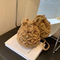 China Handmade Macrame Shoulder Bag Cotton Rope Woven Crochet Tote 30x25cm for sale