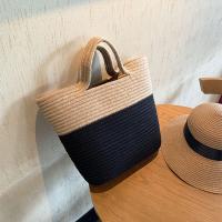 China Handmade Woven Beach Bag Cotton Rope Macrame Shoulder Bag Custom Logo 40x30cm for sale