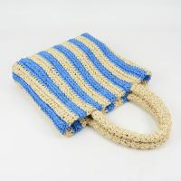 China Custom Logo Square Paper Rope Raffia Straw Tote Shoulder Handbag Polyester Bag 2024 for sale