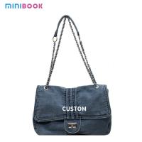 China Cloth Denim Women Tote Bag Big Capacity 40L Vintage Style Ladies Fashion Shoulder Bag for sale
