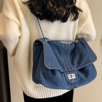China Cloth Denim Women Tote Bag Big Capacity 40L Vintage Style Ladies Fashion Shoulder Bag for sale