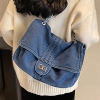 China Cloth Denim Women Tote Bag Big Capacity 40L Vintage Style Ladies Fashion Shoulder Bag for sale