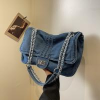 China Cloth Denim Women Tote Bag Big Capacity 40L Vintage Style Ladies Fashion Shoulder Bag for sale