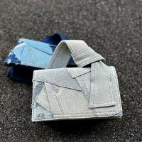 China Girls Casual Mini Shoulder Bag Patchwork Denim Zipper Closure 20cm for sale