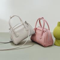 China Genuine Cowhide Leather Mini Boston Bag Luxury Handbag for Women 22cm Shoulder Crossbody for sale