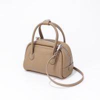 China Genuine Cowhide Leather Mini Boston Bag Luxury Handbag for Women 22cm Shoulder Crossbody for sale
