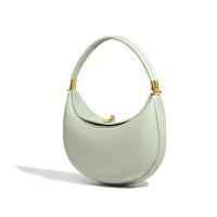 China Genuine Leather Crescent Shape Crossbody Bag with Magnetic Clasp and Inside Zipper Pocket 30cm for sale