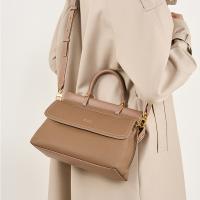 China Genuine Leather Small Handbag for Women Durable Daily Use 20cm Width Custom Logo for sale