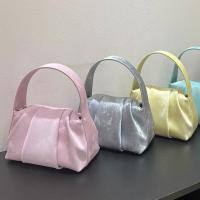 China Custom Satin Cowhide Genuine Leather Shoulder Crossbody Bag for Women Clouds Folds 30x20cm for sale