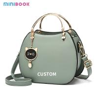 China Custom Logo Cat Pendant Women's Handbag with Zipper Closure 2024 New Style for sale