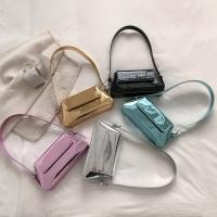 China Designer Women PU Leather Shoulder Bag Bright Fashion Handbag Single Handle 2024 for sale