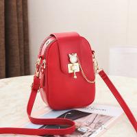 China Women Leather Crossbody Bag with Pearl Tassel for Phone Lady Style 2024 for sale