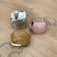 China Genuine Leather Mini Coin Purse Keychain Shoulder Bag with Detachable Chain Sling 20cm for sale