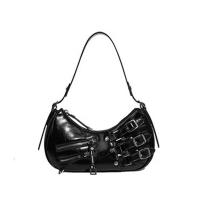 China American Retro PU Leather Shoulder Bag for Women Zipper Closure Daily Use for sale