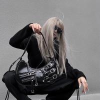 China American Retro PU Leather Shoulder Bag for Women Zipper Closure Daily Use for sale