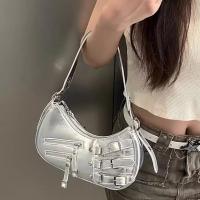 China American Retro PU Leather Shoulder Bag for Women Zipper Closure Daily Use for sale