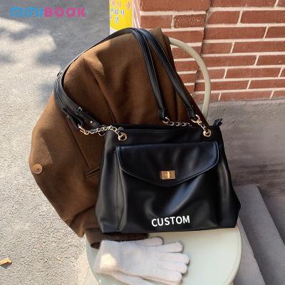 China Classic PU Leather Tote Bag for Women Shoulder Messenger Handbag 35x25x10 cm for sale