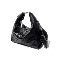 China Genuine Leather Women Shoulder Tote Bag Candy ZIP Trendy 2024 Luxury Retro Handbag 30x20x10cm for sale
