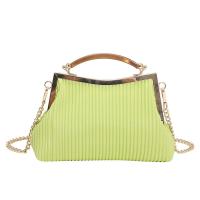 China Women's PU Leather Shoulder Bag with Chain Strap 2023 Simple Clip Handbag 30x20x10cm for sale