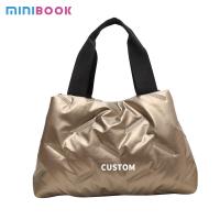 China Large Capacity Down Cloth Handbag for Women 2023 Autumn Winter Fashion Tote Bag for sale