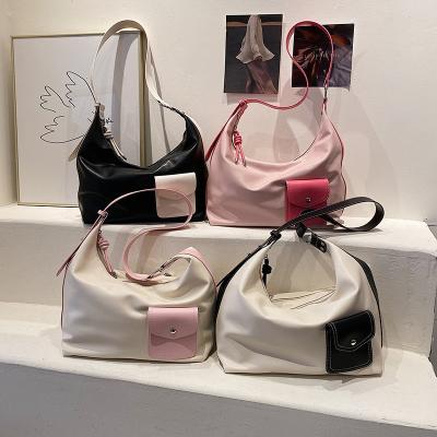 China Women Large Capacity PU Shoulder Bag 2024 Summer Fashion Versatile Tote 40x30x15cm for sale