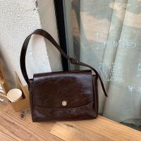 China Retro Large Capacity Leather Shoulder Bag for Women 2024 Vintage Fashion Handbag for sale
