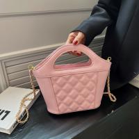 China Mini PU Leather Bucket Bag Handbag for Women Single Shoulder Crossbody Bag 20cm for sale
