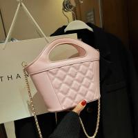 China Mini PU Leather Bucket Bag Handbag for Women Single Shoulder Crossbody Bag 20cm for sale