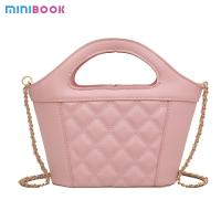 China Mini PU Leather Bucket Bag Handbag for Women Single Shoulder Crossbody Bag 20cm for sale
