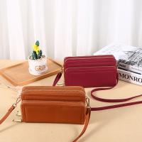 China Fashion Long Wallet Double Layer Double Zipper Lady Shoulder Bag for All Seasons 20x10cm for sale