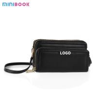 China Fashion Long Wallet Double Layer Double Zipper Lady Shoulder Bag for All Seasons 20x10cm for sale