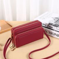 China Fashion Long Wallet Double Layer Double Zipper Lady Shoulder Bag for All Seasons 20x10cm for sale