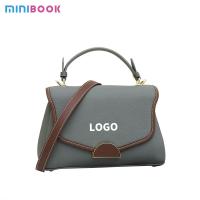 China Polyester Lining Square Bag Soft Leather Fashionable Handbag for Women 25x15x10 cm for sale