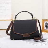 China Polyester Lining Square Bag Soft Leather Fashionable Handbag for Women 25x15x10 cm for sale