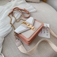 China Contrast Color Ladies Cross Body Bag PU Leather Luxury Purses Shoulder Bag 30x20x10cm for sale