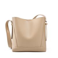 China Genuine Leather Women's Bucket Bag 2024 Designer Handbag Single Handle Tote 30cm for sale