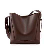 China Genuine Leather Women's Bucket Bag 2024 Designer Handbag Single Handle Tote 30cm for sale