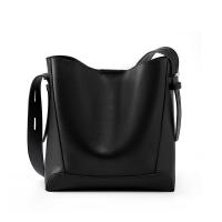 China Genuine Leather Women's Bucket Bag 2024 Designer Handbag Single Handle Tote 30cm for sale
