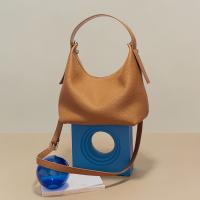 China Genuine Leather Large Messenger Bag for Women Lichee Pattern Soft Shoulder Bag 40x30x10 cm for sale