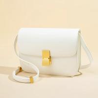 China Genuine Leather Ladies Tofu Bag Luxury Handbag Purse Small Shoulder Daily Use 20cm for sale