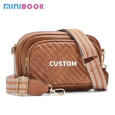 China Custom Logo PU Leather Crossbody Bag for Women Fashion Handbag 30x20x10 cm for sale