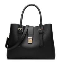 China Casual Women PU Leather Handbag Vintage Tote Bag 35x25x10cm Luxury Shoulder Bag for sale