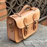 China Retro Vegetable Tanned Cowhide Crossbody Bag 1-Shoulder Daily Use Leather Purse for sale