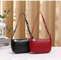 China Korean Alligator Underarm Zipper Bag PU Ladies Shoulder Bag 2024 30x20cm for sale