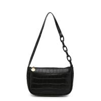 China Korean Alligator Underarm Zipper Bag PU Ladies Shoulder Bag 2024 30x20cm for sale
